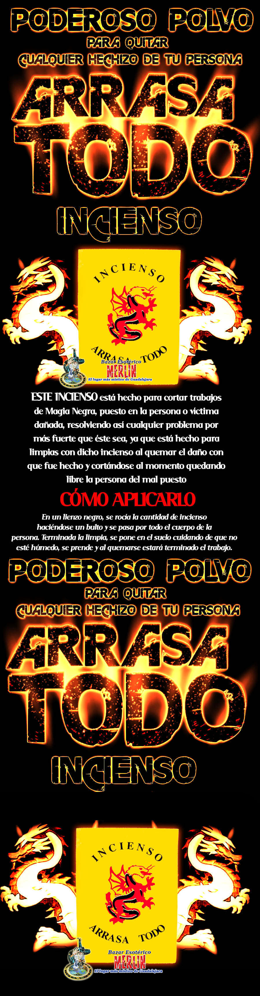 Incienso Arrasa Todo - Quita Toda Brujeria o Daño CON ENVÍO A TODO ...