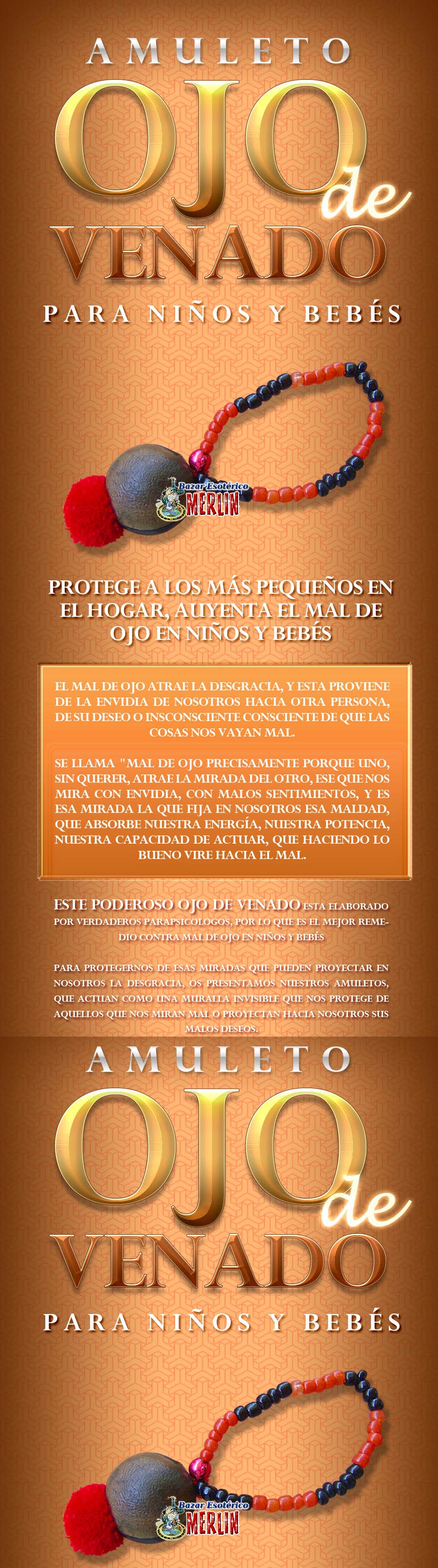 Amuleto Ojo De Venado - Protege Bebés Y Niños Del Mal De Ojo CON ENVÍO ...