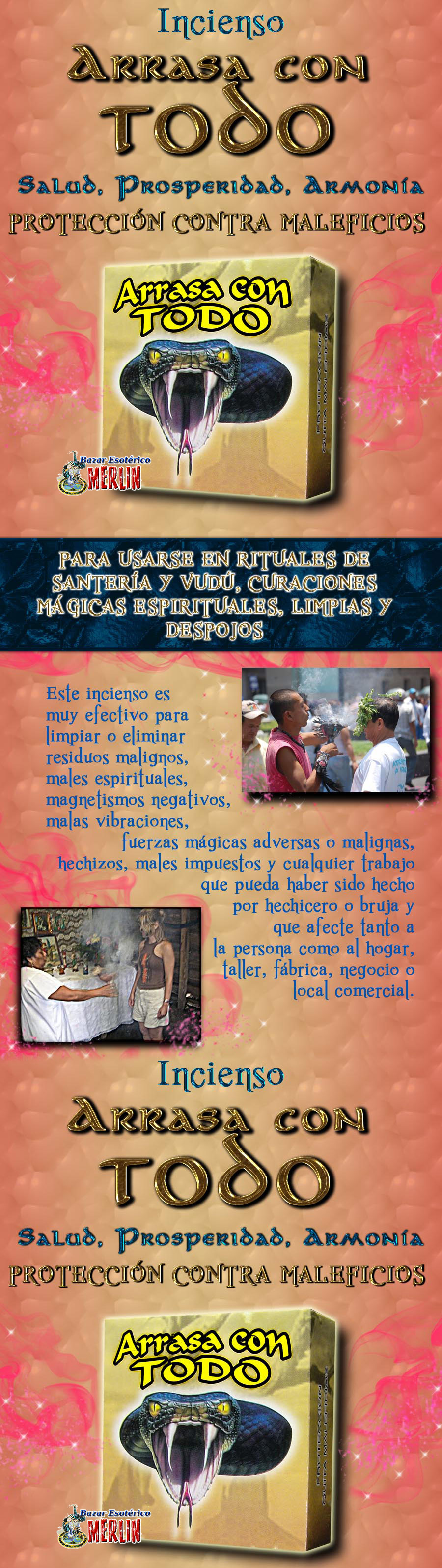Incienso Arrasa Con Todo - Protección Contra Maleficios CON ENVÍO A ...