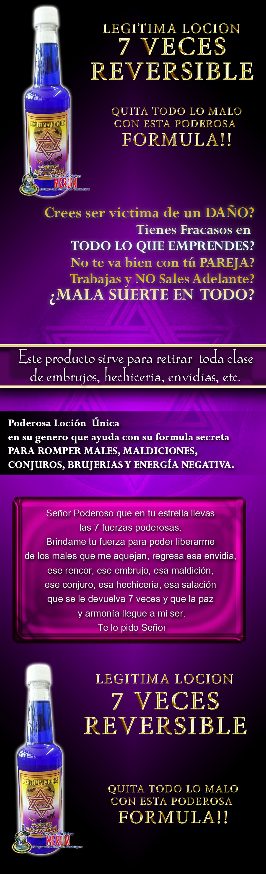 Legitima Loción 7 Veces Reversible - Revierte Todo Daño CON ENVÍO A ...