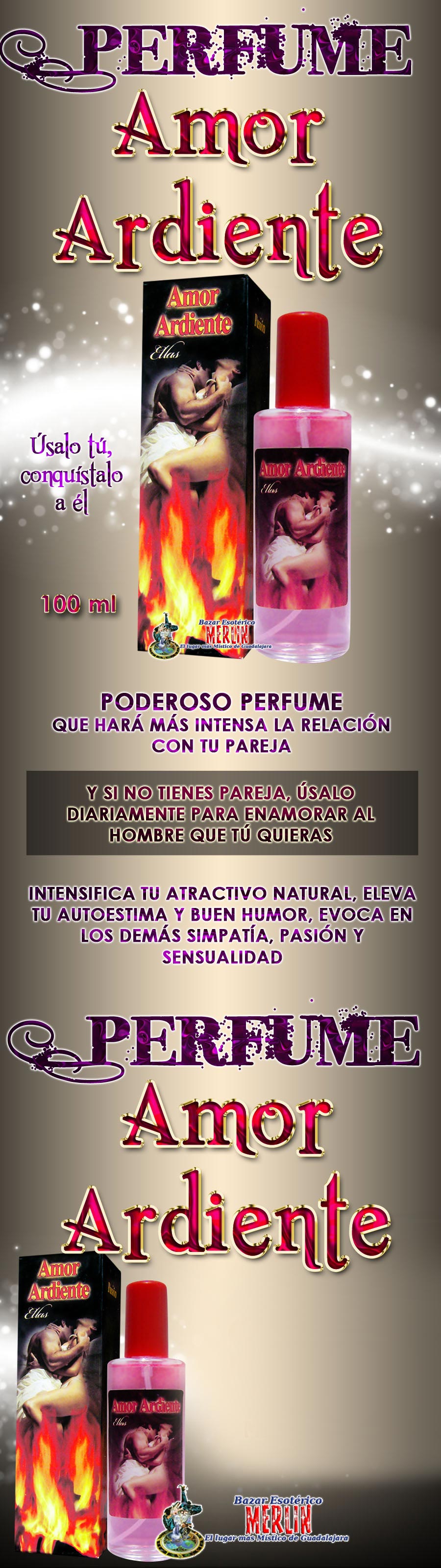 Perfume Amor Ardiente Ellas - Para Conquistar Hombres CON ENVÍO A TODO ...