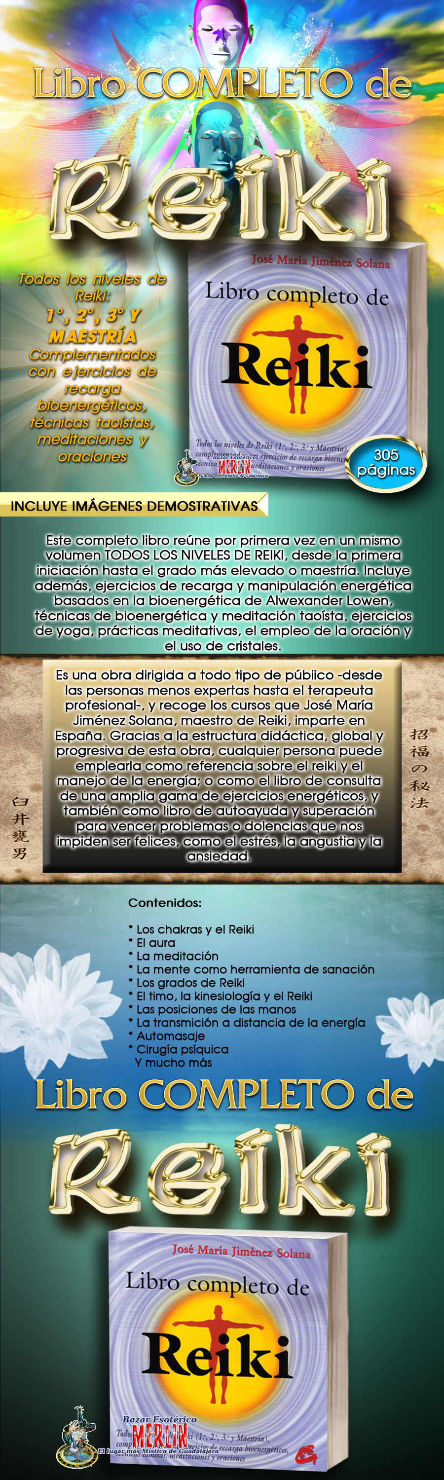 Libro Completo De Reiki – Jose Maria Jímenez Solana | Bazar Merlín El Lugar Mas Místico de ...
