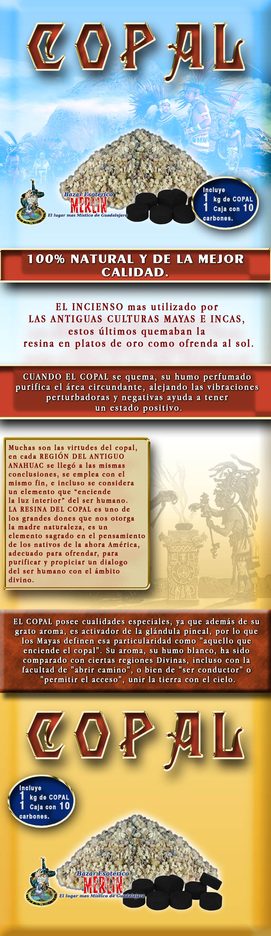 Incienso De Copal - 1 Kilo La Mejor Calidad Del Mercado CON ENVÍO A TODO MÉXICO - BAZAR MERLÍN ...